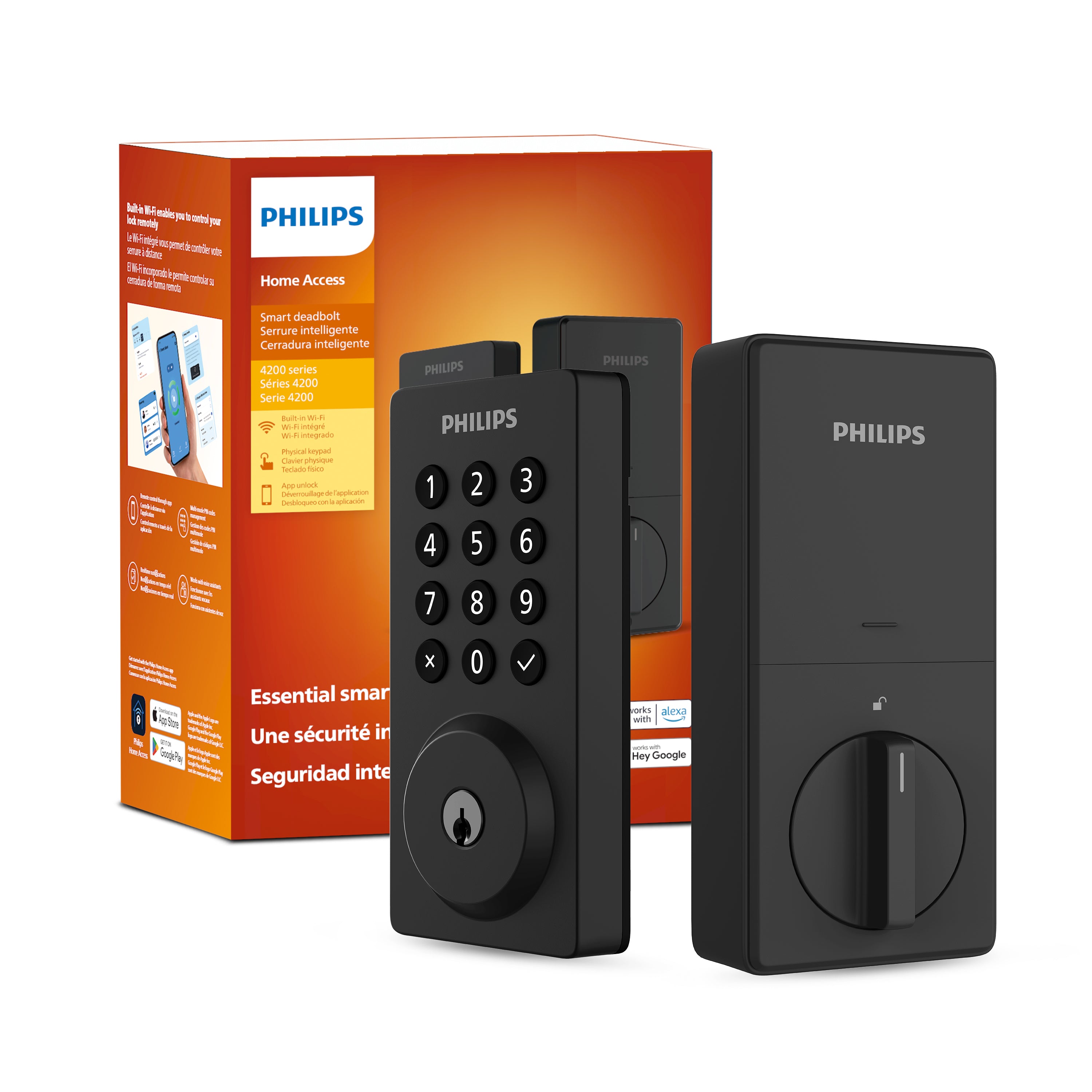 Philips 4200 Series Built-in Wi-Fi Keypad Smart Deadbolt – Philips Home ...