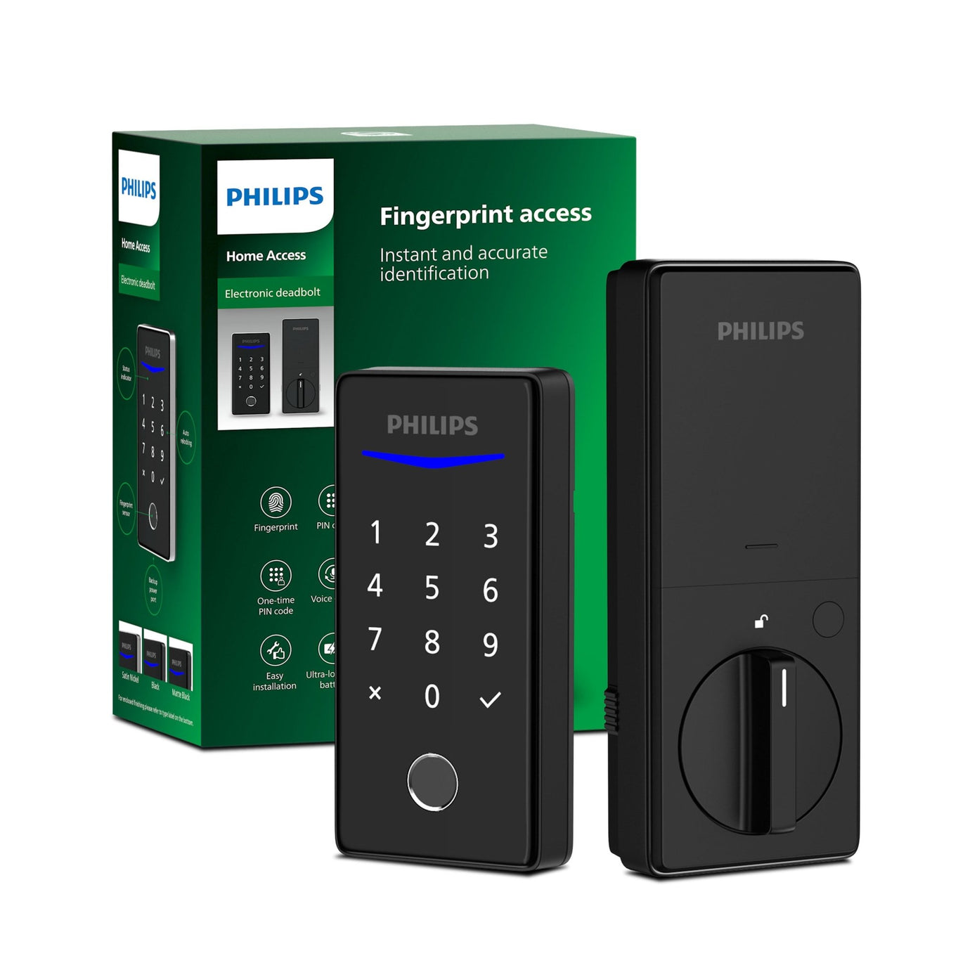 Philips 1000 Series Fingerprint Electronic Deadbolt | Philips Home Access
